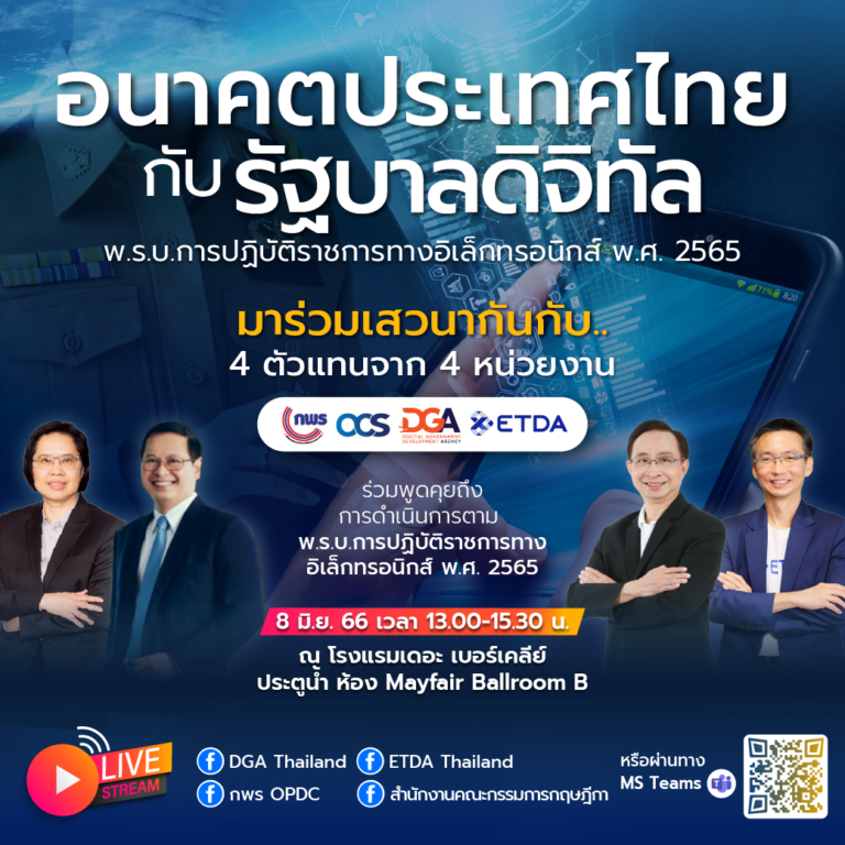 ข้อมูลสนับสนุนการปฏิบัติตาม พ.ร.บ. การปฏิบัติราชการทางอิเล็กทรอนิกส์ พ.ศ. 2565 - Digital ...